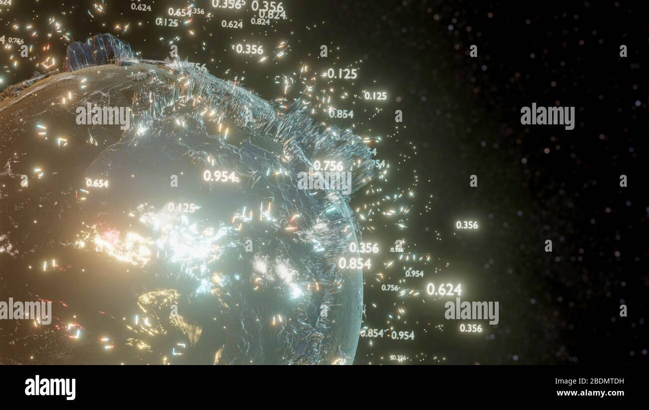 Abstract futuristic planet Earth Stock Photo - Alamy