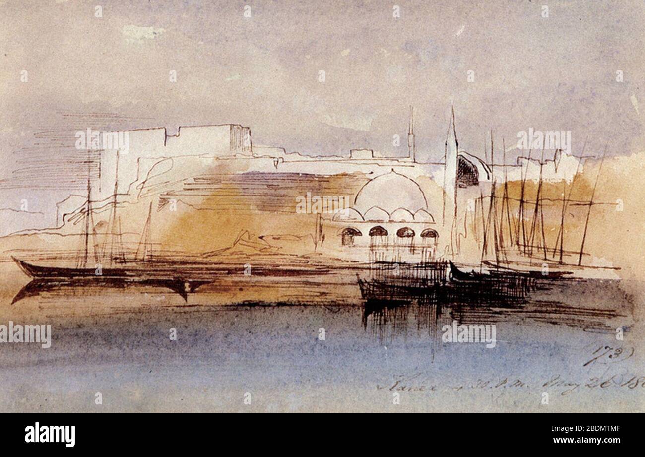 Haniá 9 am 19 April (2) - Lear Edward Stock Photo - Alamy