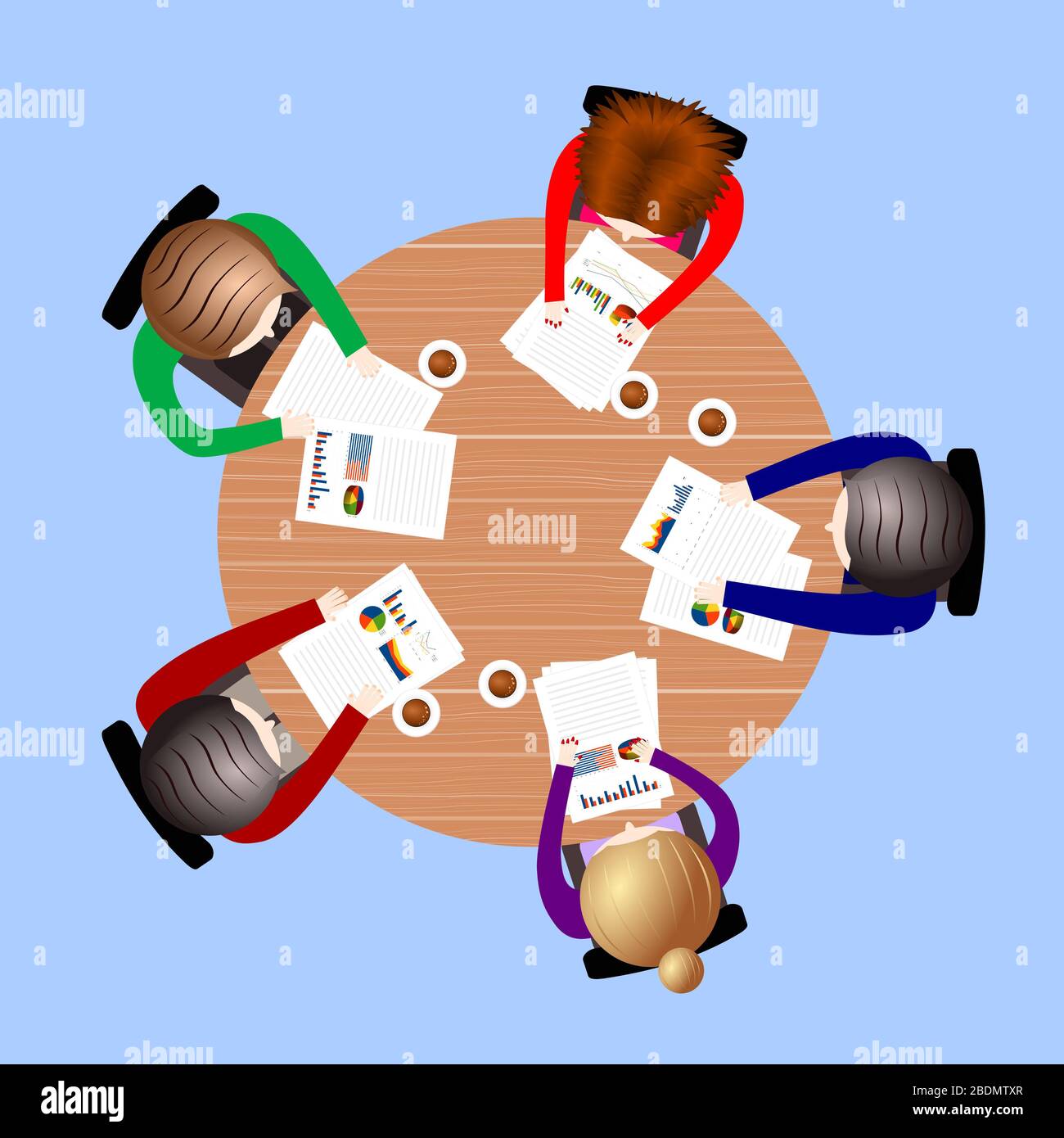 Conference table, teamwork concept Stock Photo - Alamy