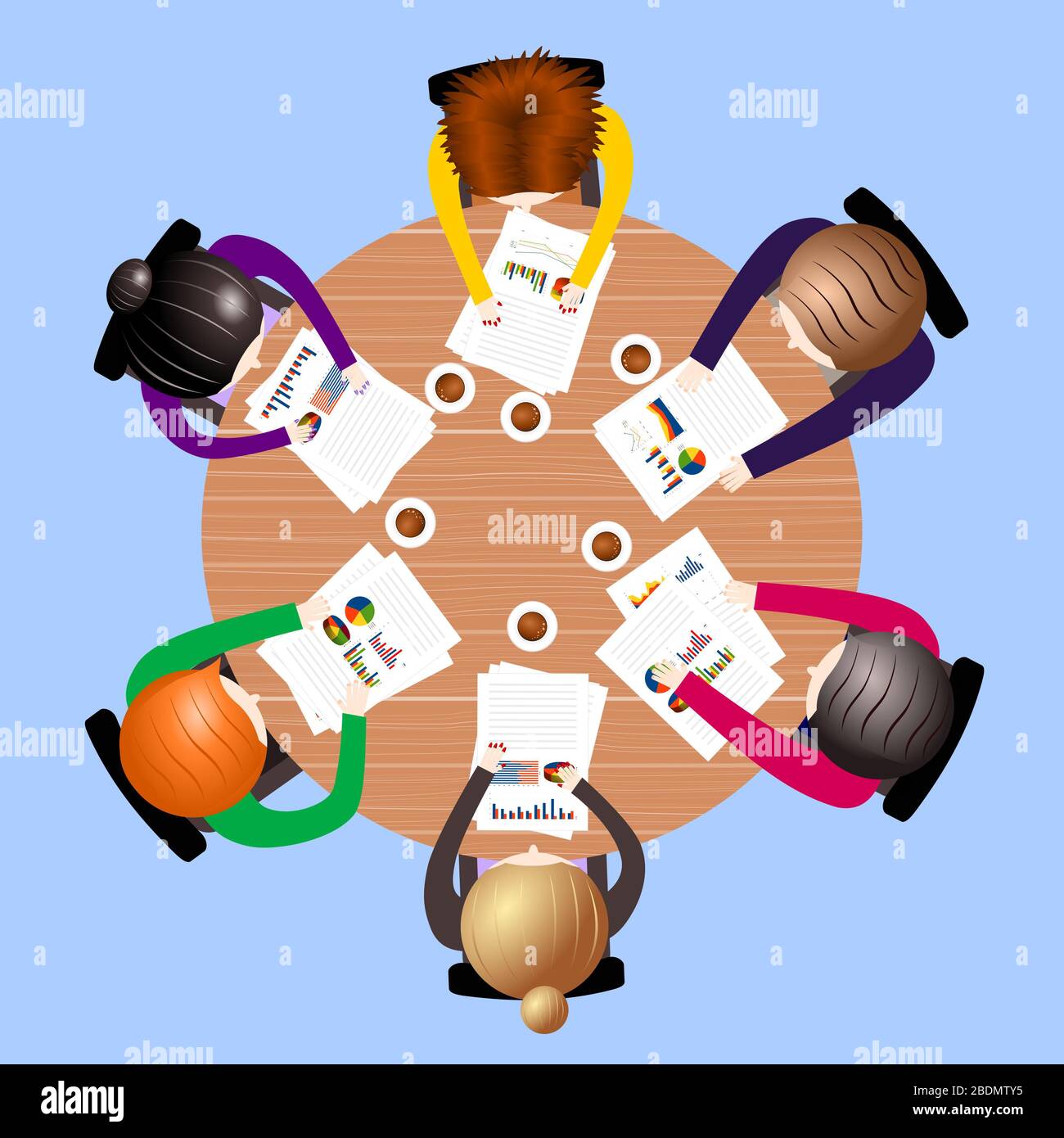 Conference table, teamwork concept Stock Photo - Alamy