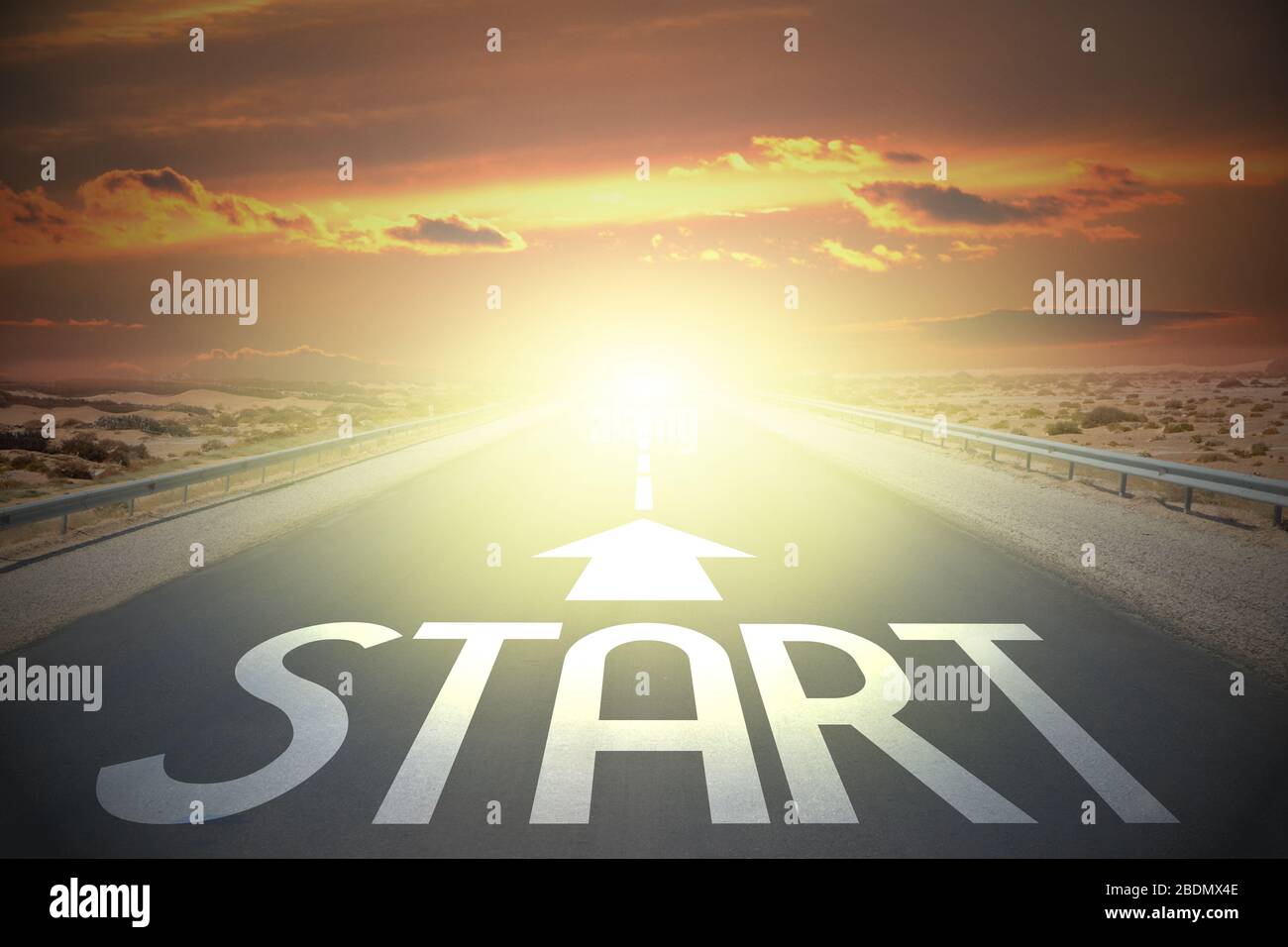 Road concept - start Stock Photo - Alamy