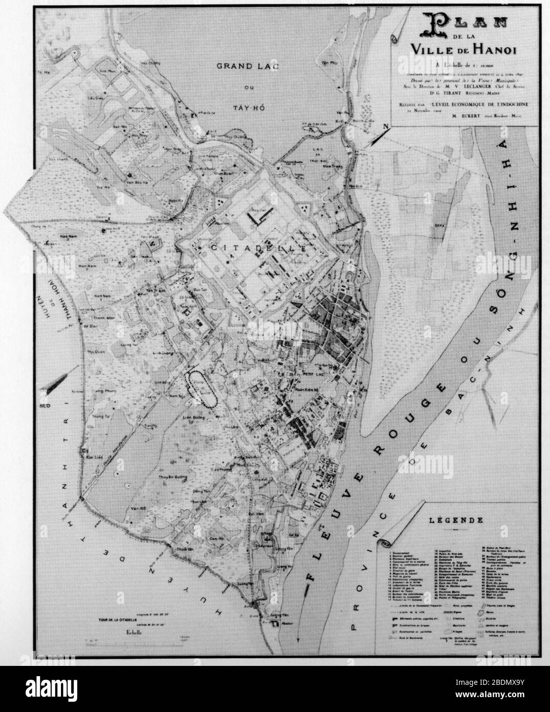 Hanoi map plan 1890 Stock Photo - Alamy