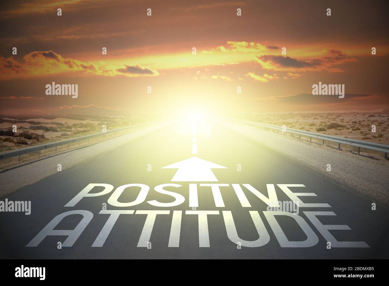 Road concept - positive attitude Stock Photo - Alamy