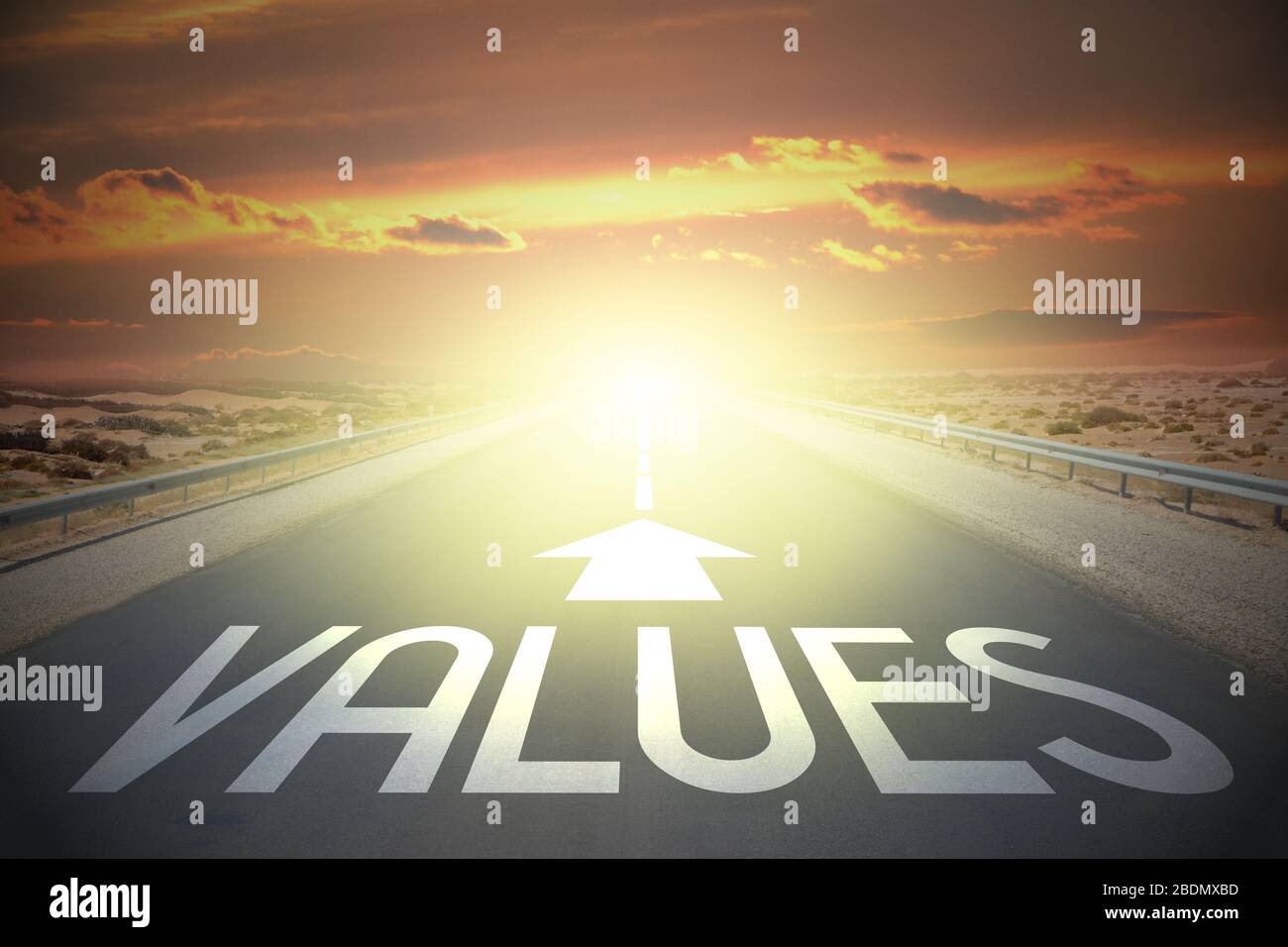Road concept - values Stock Photo - Alamy