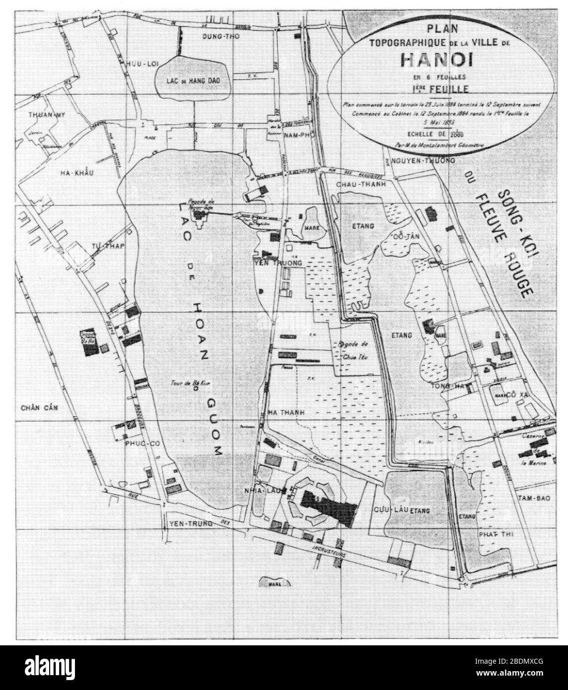 Vintage map of hanoi hi-res stock photography and images - Alamy