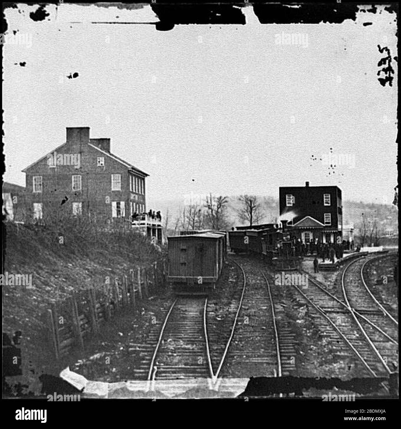 Hanover Junction, Pa. Passenger train at depot Stock Photo - Alamy