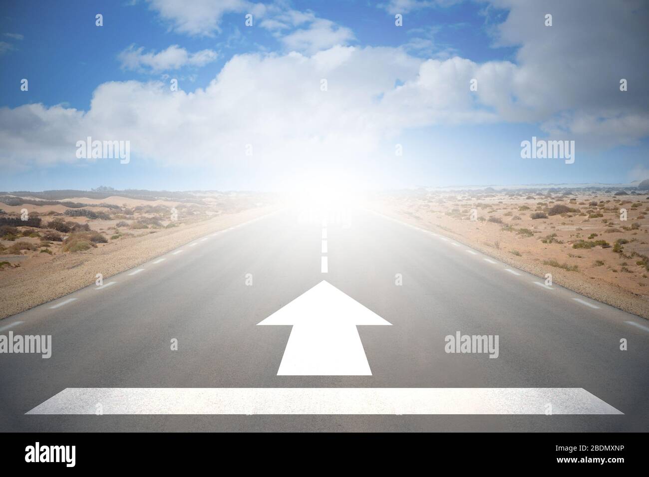 Road concept - arrow Stock Photo - Alamy