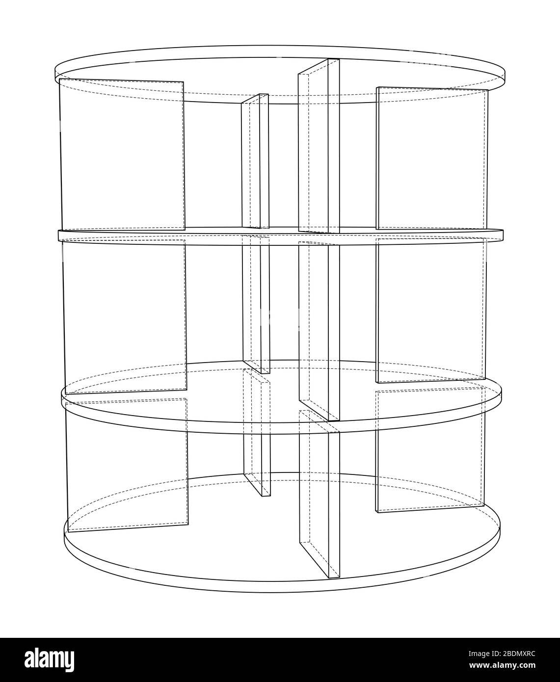 Empty showcase outline. Vector rendering of 3d Stock Vector Image & Art ...