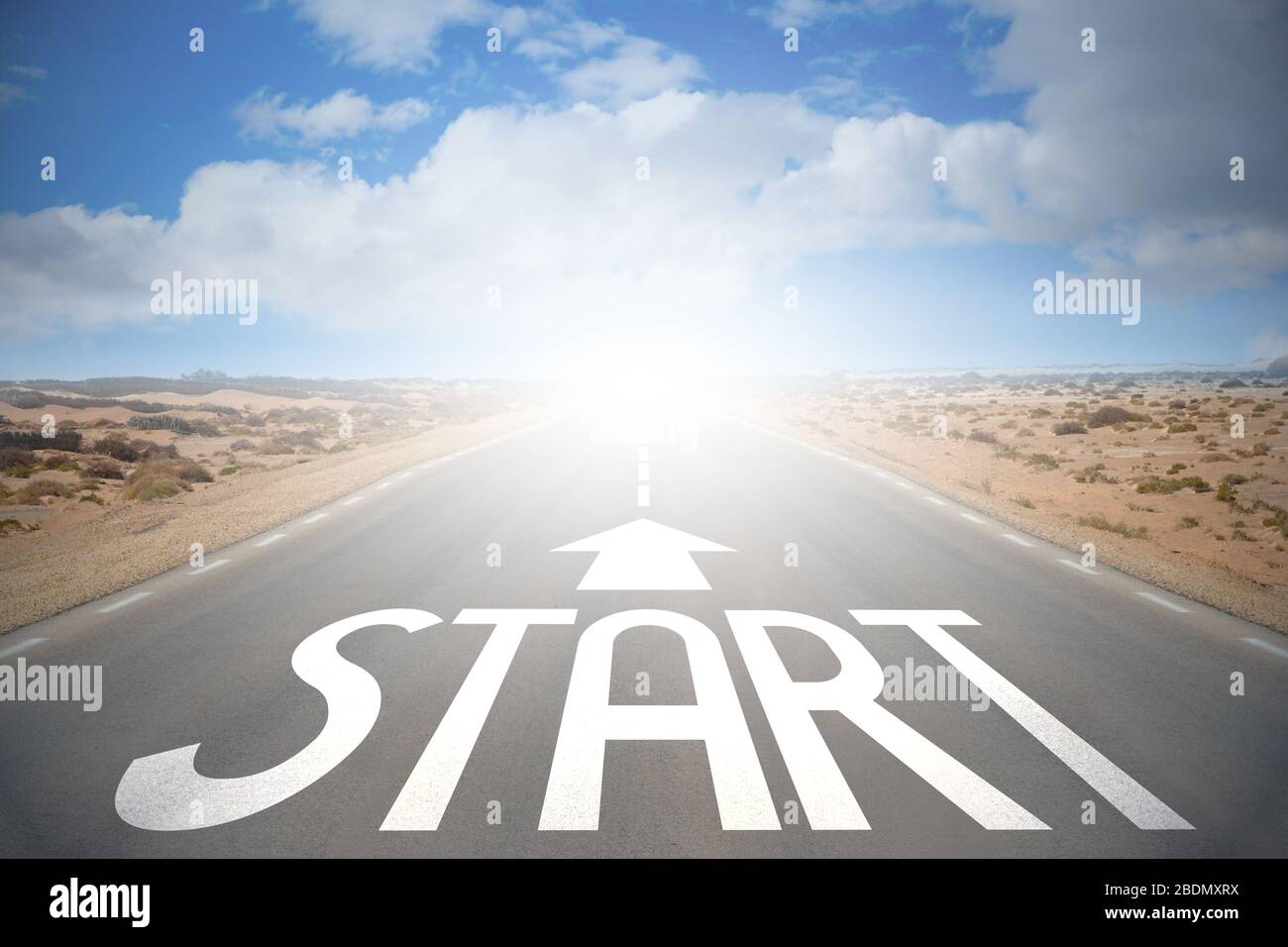 Road concept - start Stock Photo - Alamy