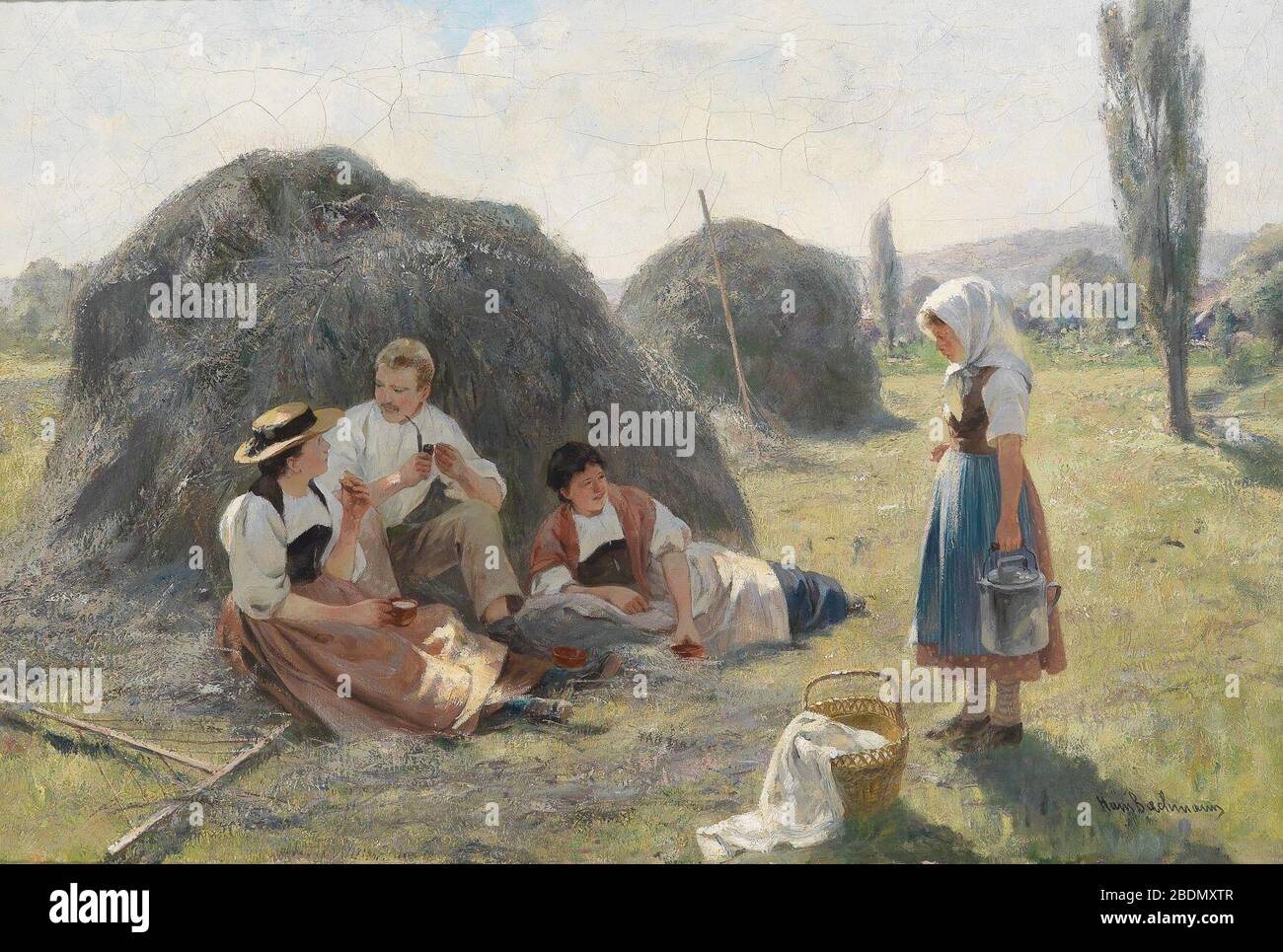 Hans Bachmann Rast bei der Ernte Stock Photo - Alamy