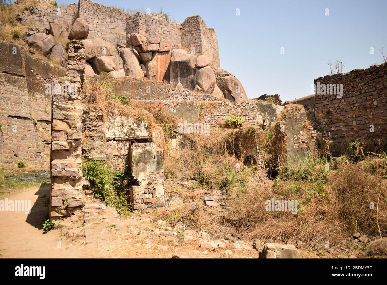The Stone block Steps walk path in the Fort stock photograph image ...