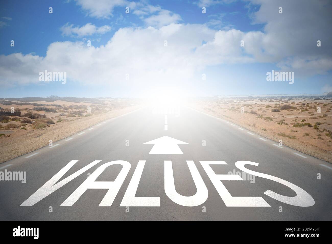Road concept - values Stock Photo - Alamy