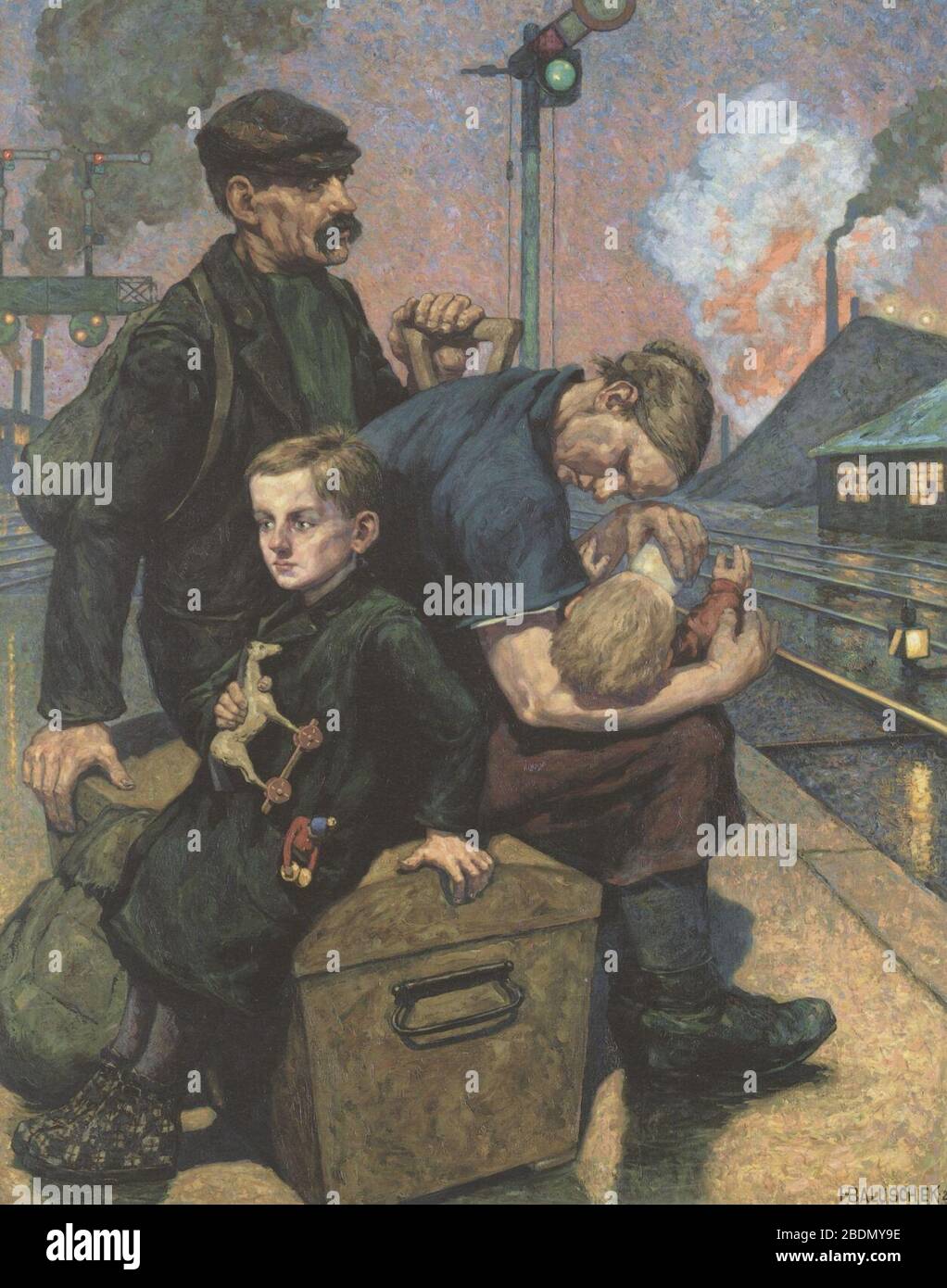Hans Baluschek - Die Auswandernden, 1924 Stock Photo - Alamy
