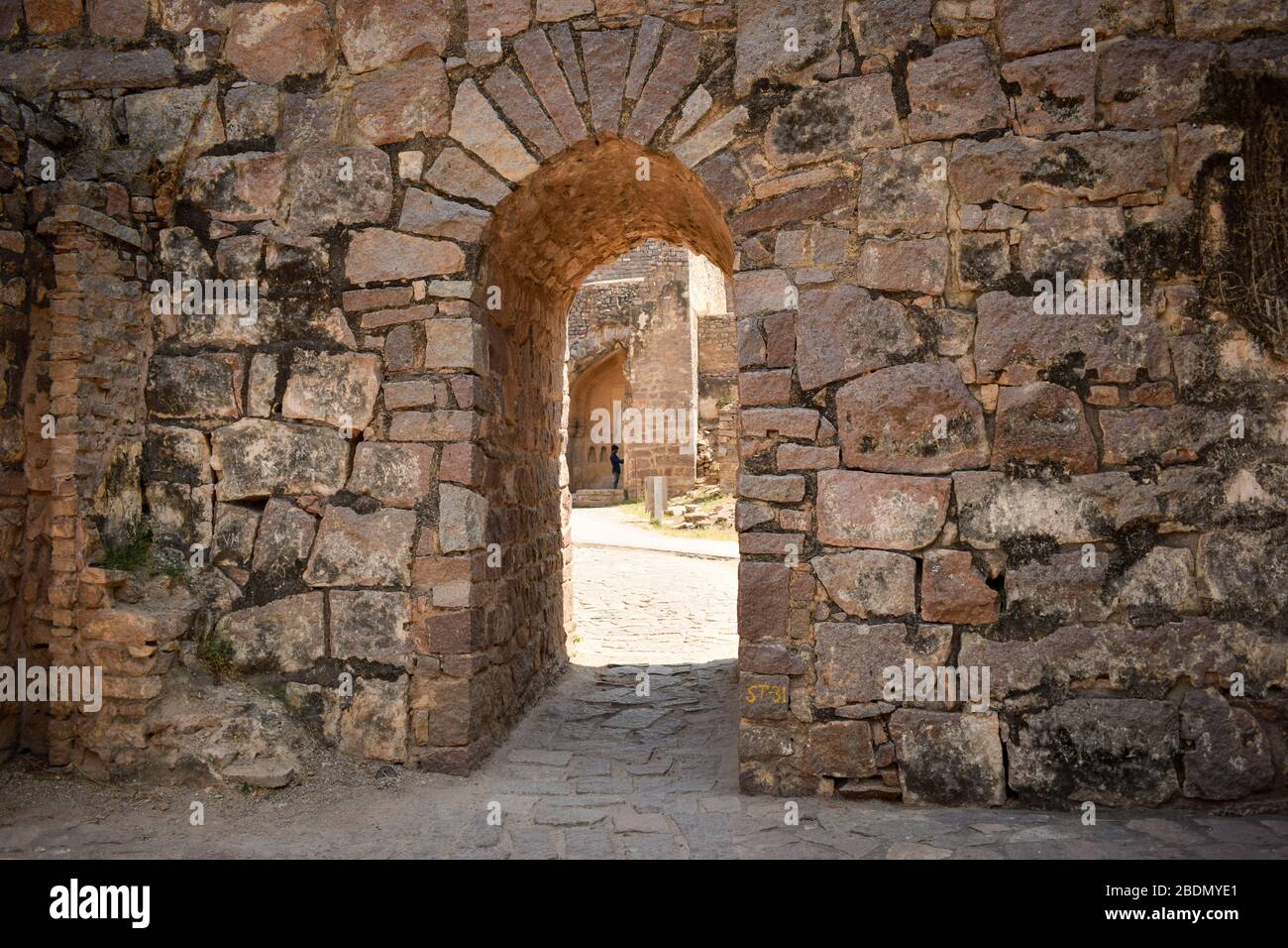 The Stone block Steps walk path in the Fort stock photograph image ...