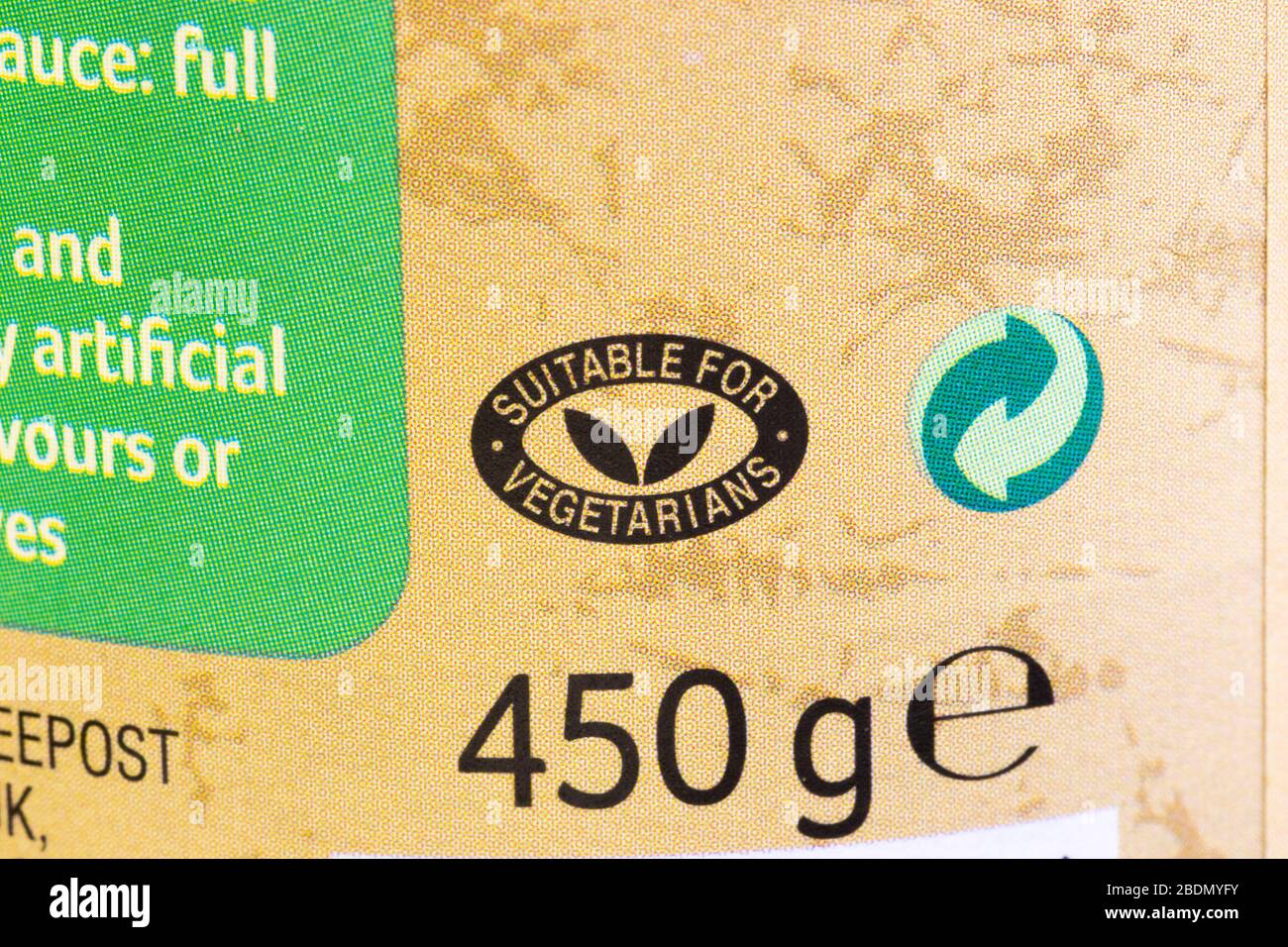 Suitable for vegetarians symbol hi-res stock photography and images - Alamy