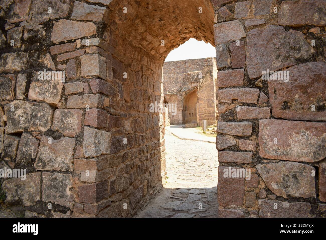 The Stone block Steps walk path in the Fort stock photograph image ...