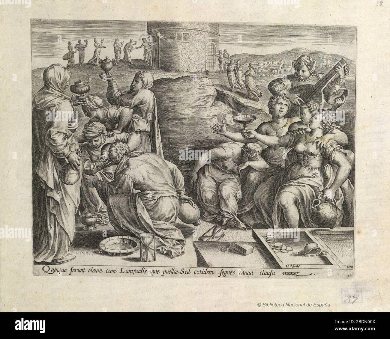 Hans collaert-gerard de jode-Parábolas6 Stock Photo - Alamy