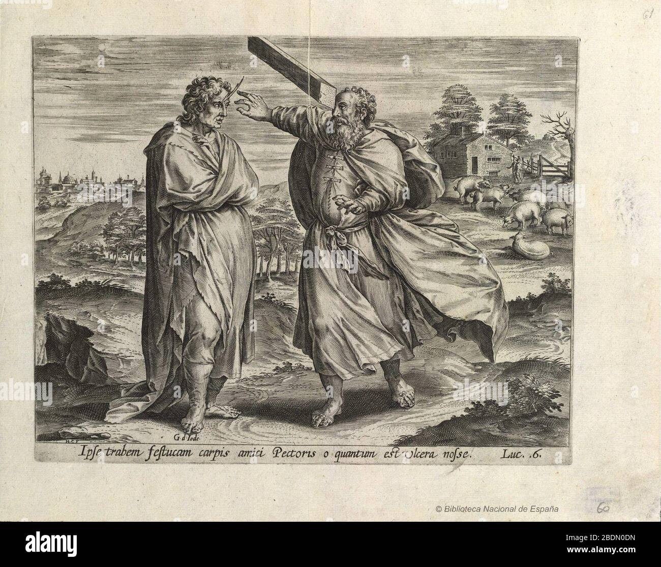 Hans collaert-gerard de jode-Parábolas9 Stock Photo - Alamy