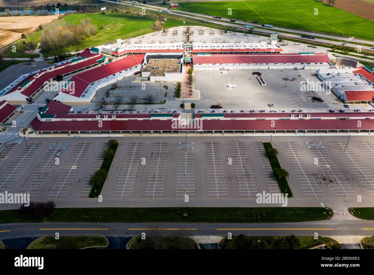 The abandoned Indiana Preumium Outlets mall in Edinburgh, Indiana Stock ...