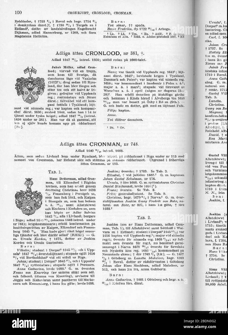 Hans Detterman Cronman descendants edited by Gustaf Magnus Elgenstierna ...