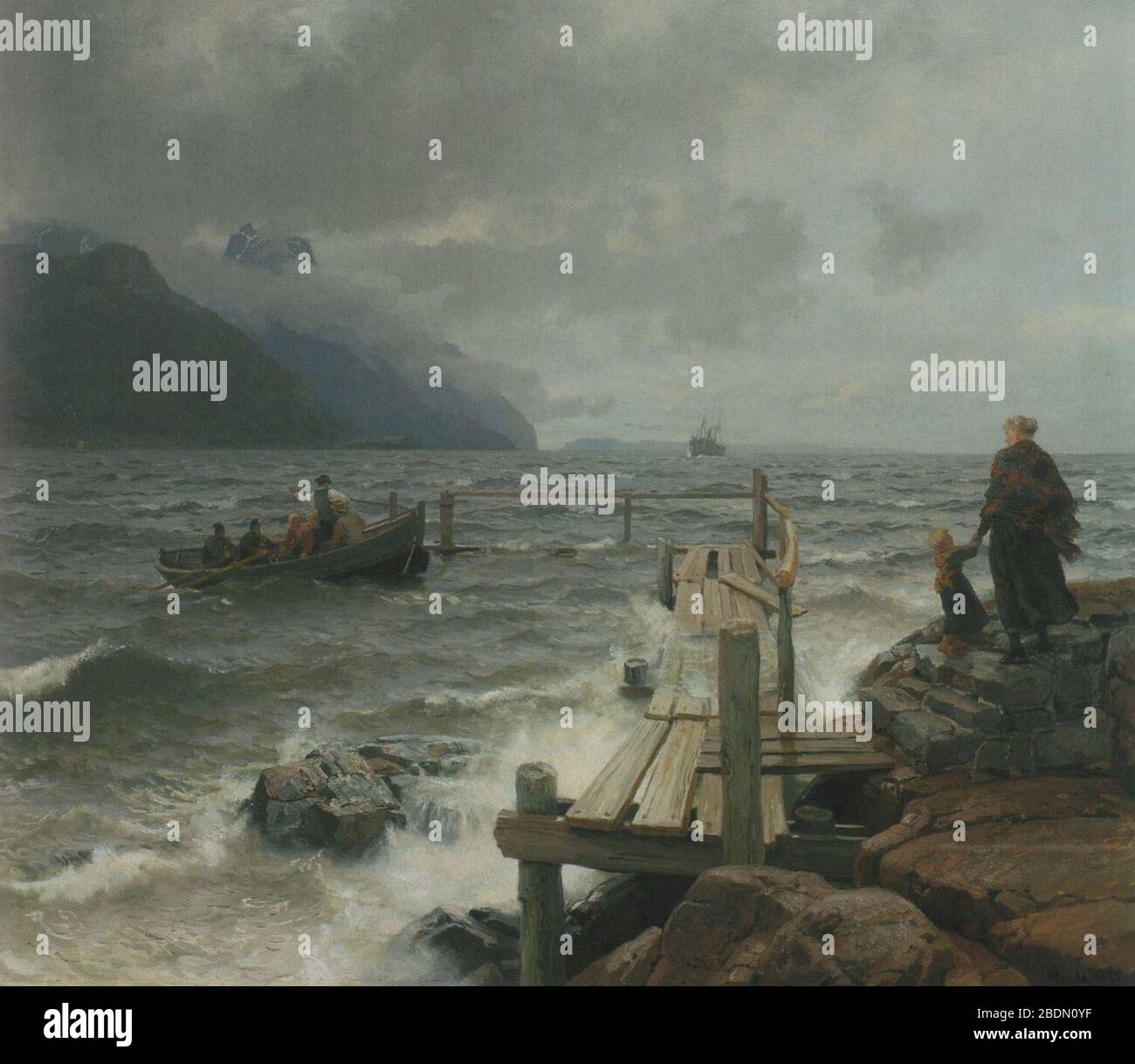 Hans gude-Frisk bris ved den norske kyst Stock Photo - Alamy