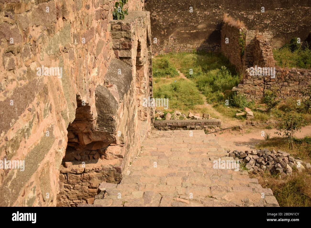 Pathway in Old Ancient Fort Background stock photograph image Stock ...
