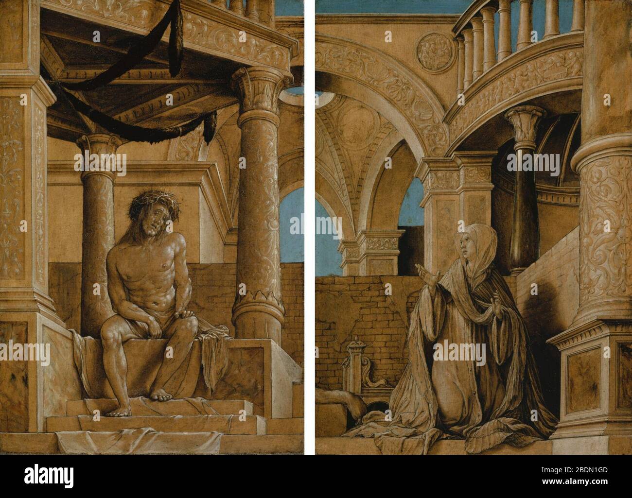 Hans Holbein d. J. - Christus im Elend und die trauernde Maria, um 1518-20 Stock Photo - Alamy