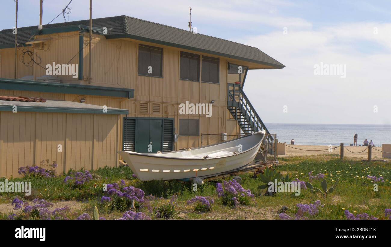 Malibu Lifeguards Headquarter at Zuma Beach - MALIBU, USA - MARCH 29 ...