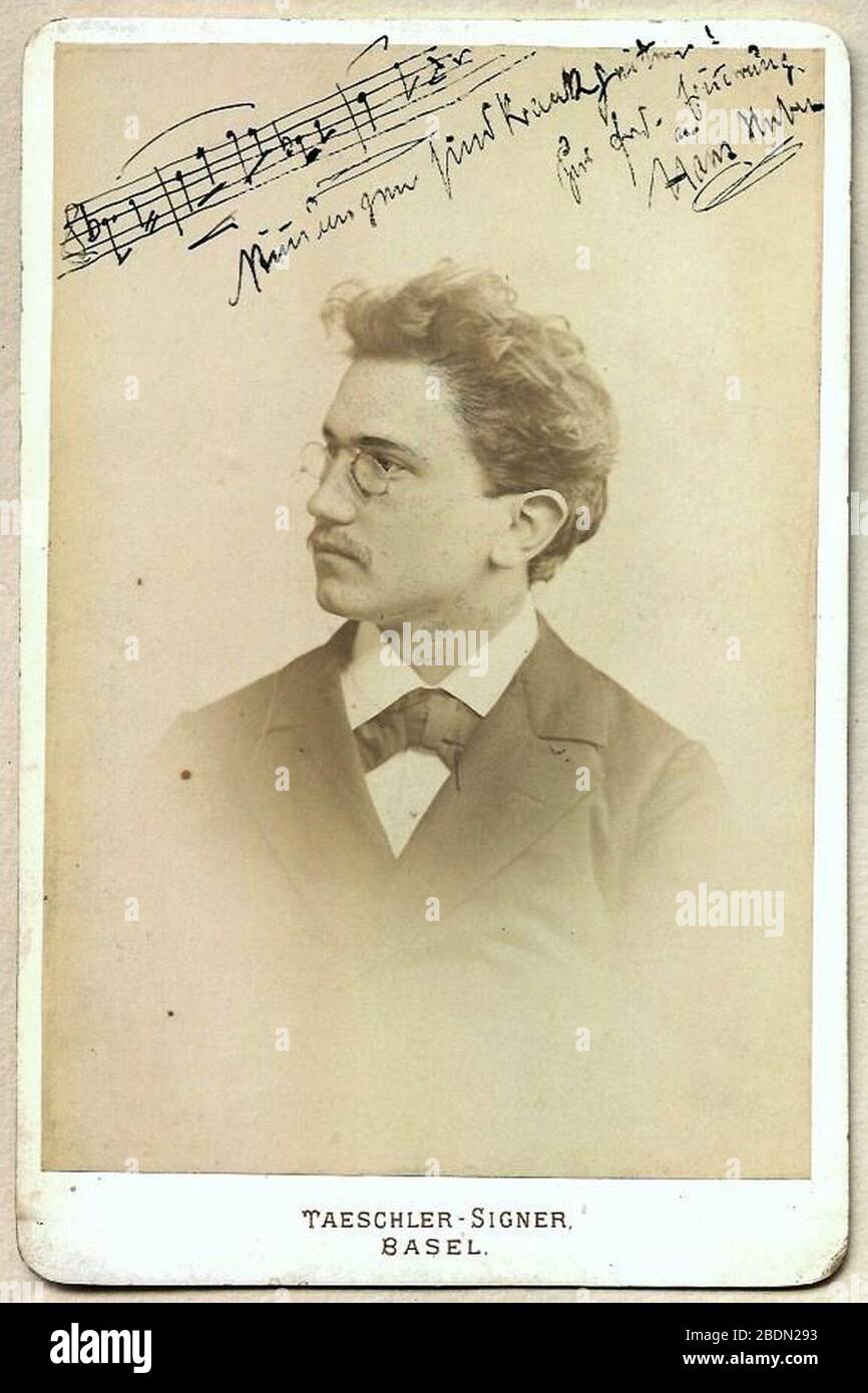 Hans Huber Foto mit Autogramm Stock Photo - Alamy