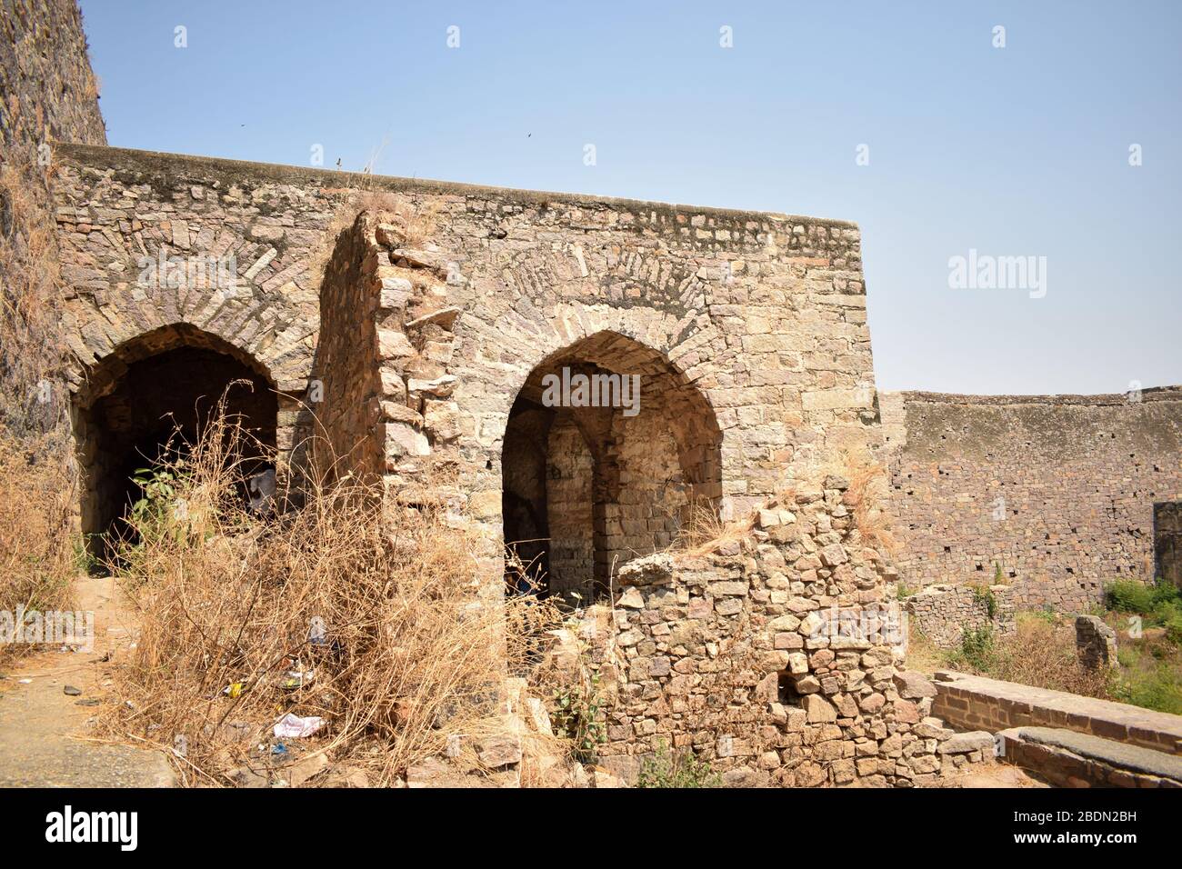 Dirty Pathway In Historical Fort. Dirty Road view Background stock ...