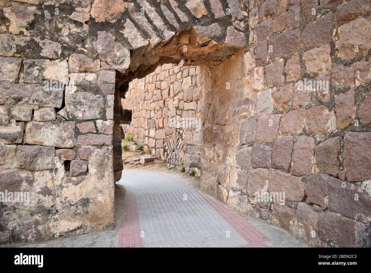 The Stone block Steps walk path in the Fort stock photograph image ...
