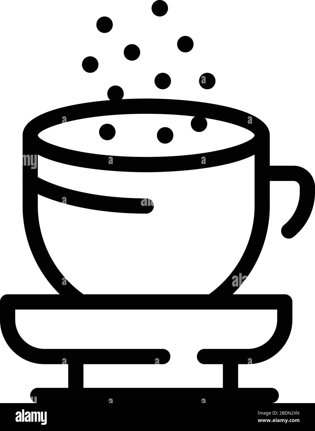 Powder tea cup icon, outline style Stock Vector Image & Art - Alamy