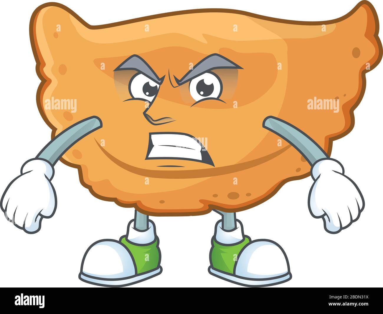 Mascot design style of cornes de gazelle with angry face Stock Vector ...