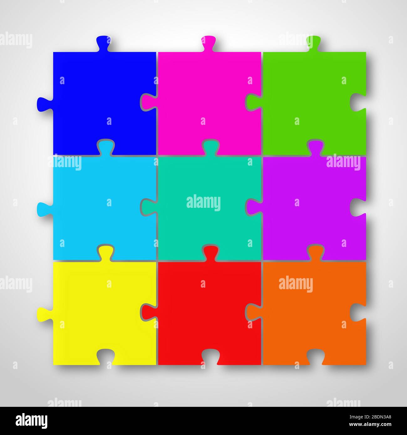Jigsaw puzzle concept - illustration Stock Photo - Alamy