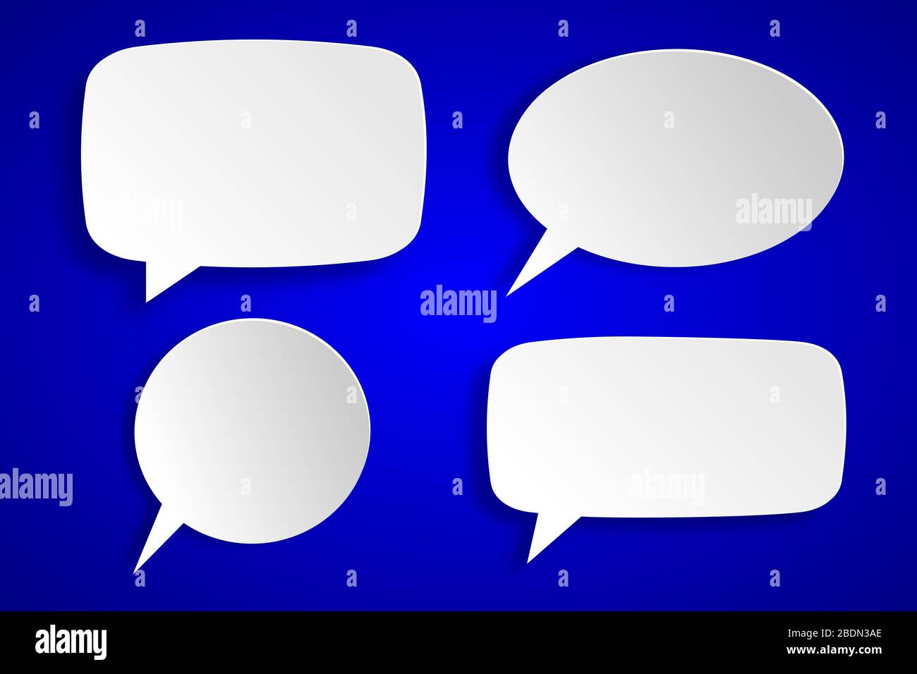Speech bubbles/ dialog concept - illustration Stock Photo - Alamy