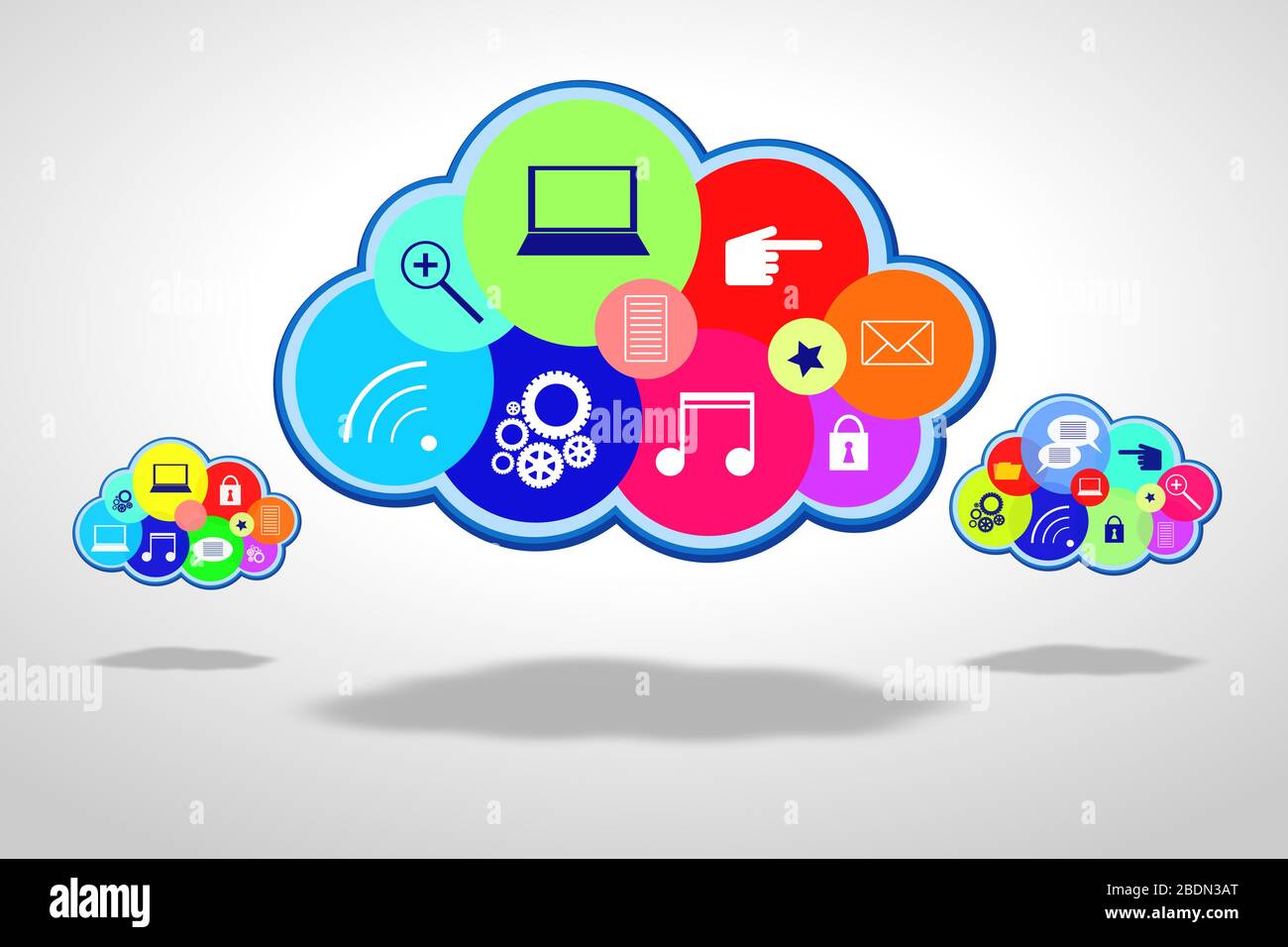 Cloud computing concept - illustration Stock Photo - Alamy