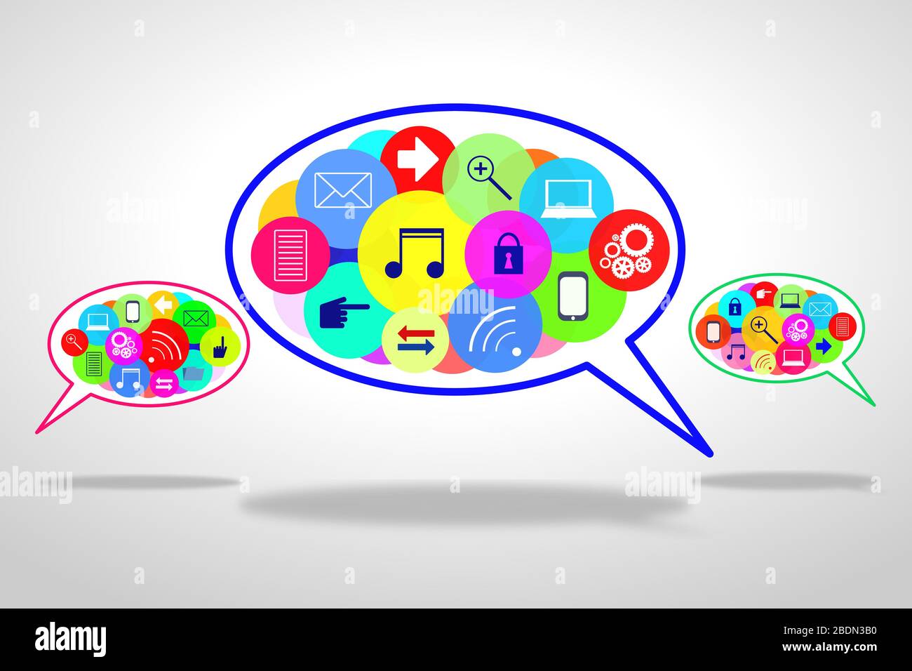 Speech bubble/ message concept - illustration Stock Photo - Alamy