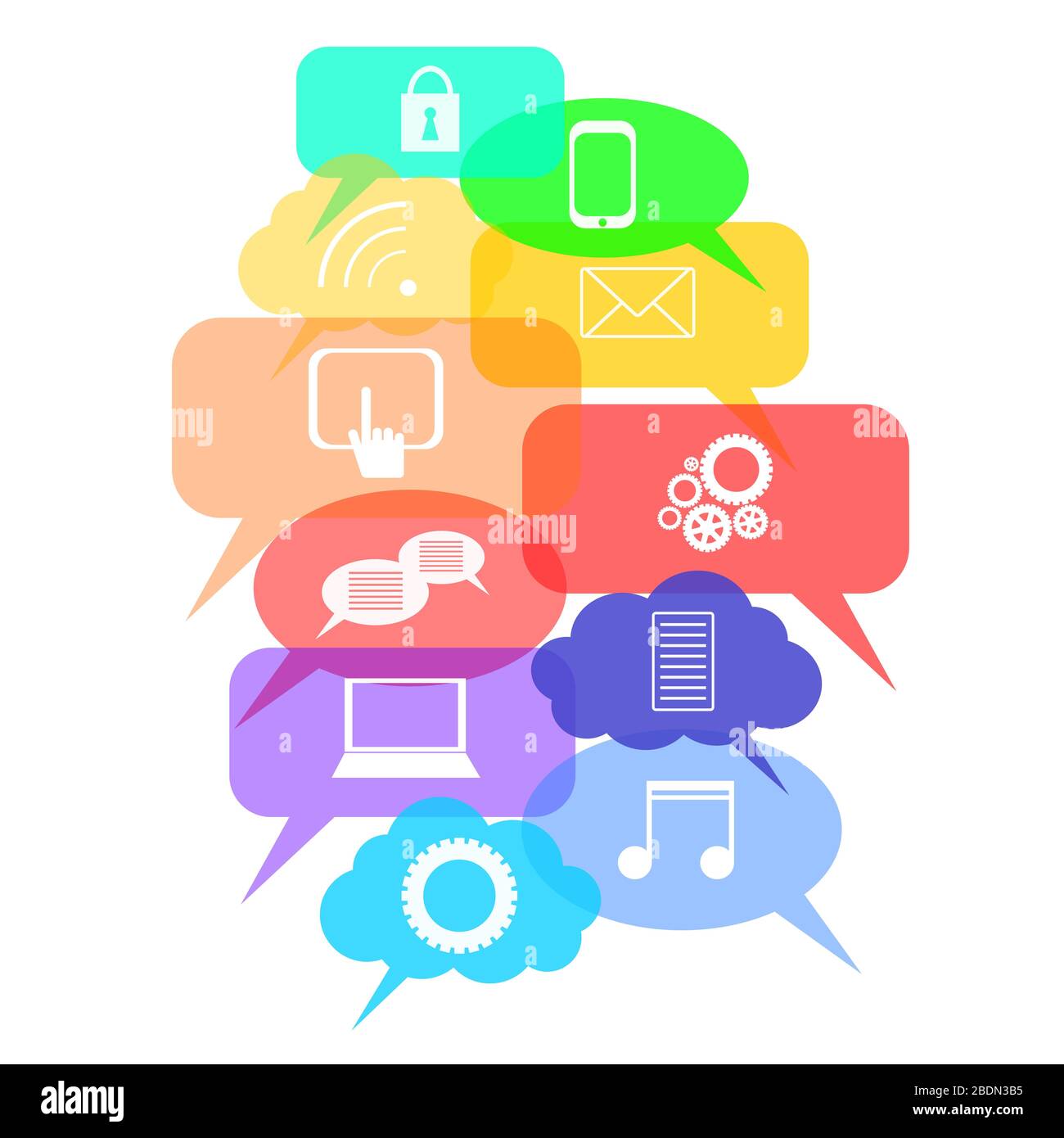 Social networking/ Internet concept - illustration Stock Photo - Alamy