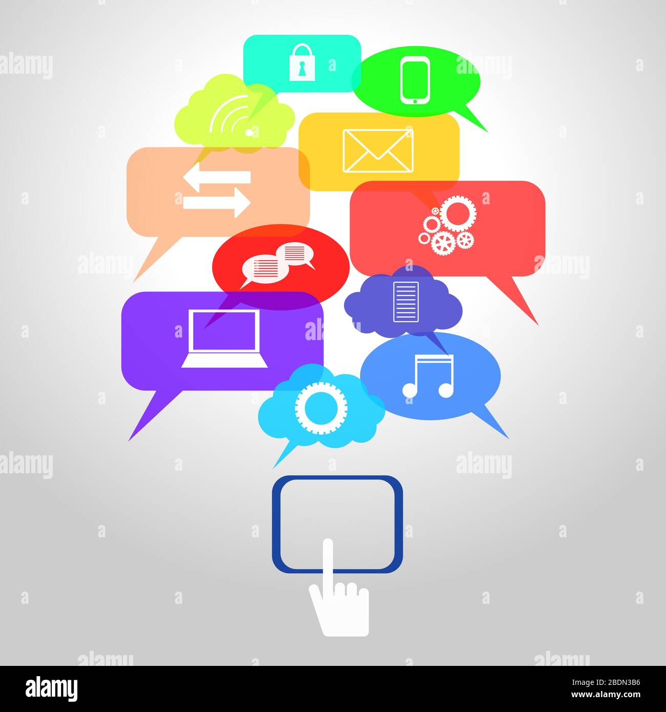 Social networking/ Internet concept - illustration Stock Photo - Alamy