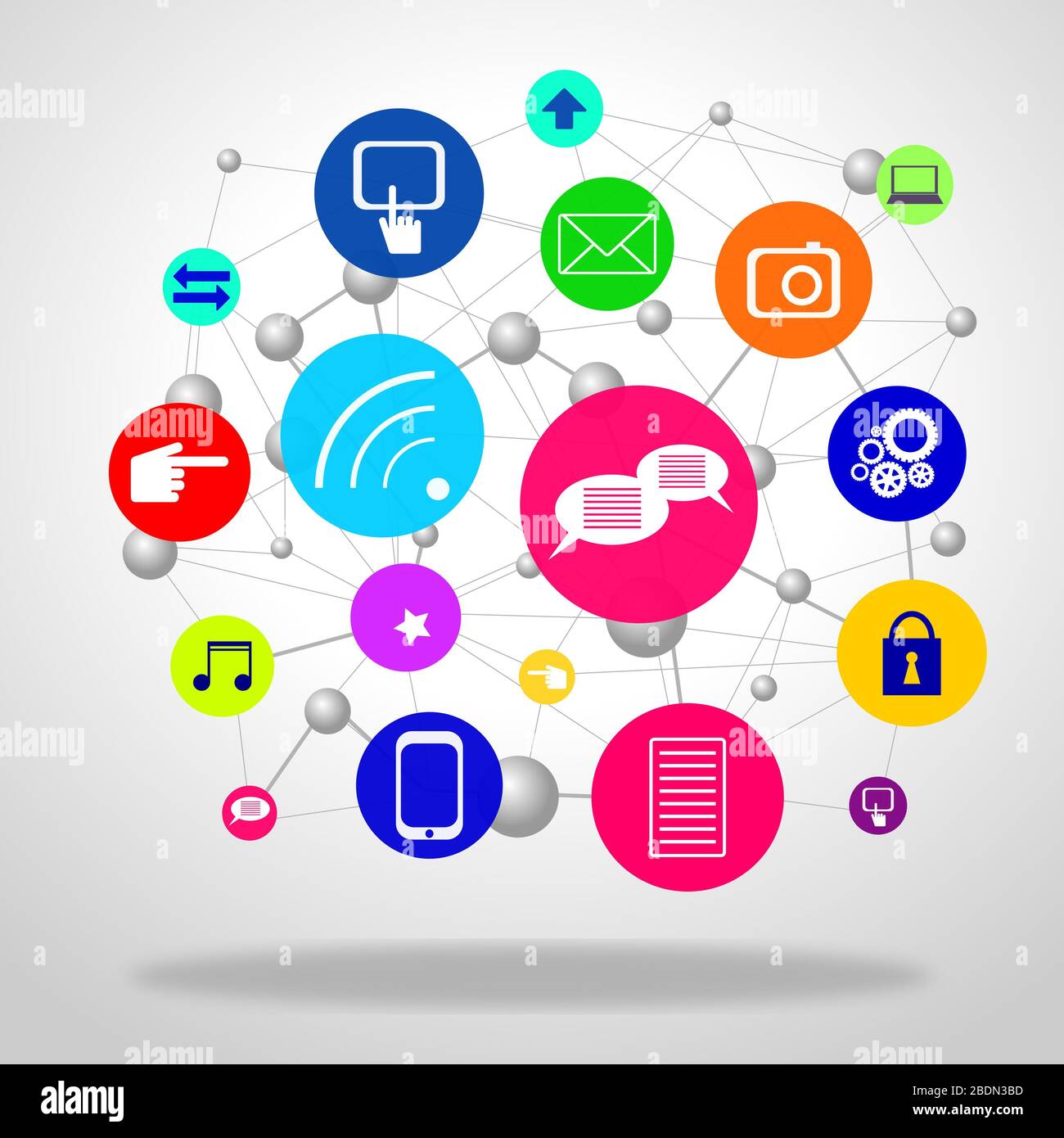 Social networking/ Internet concept - illustration Stock Photo - Alamy
