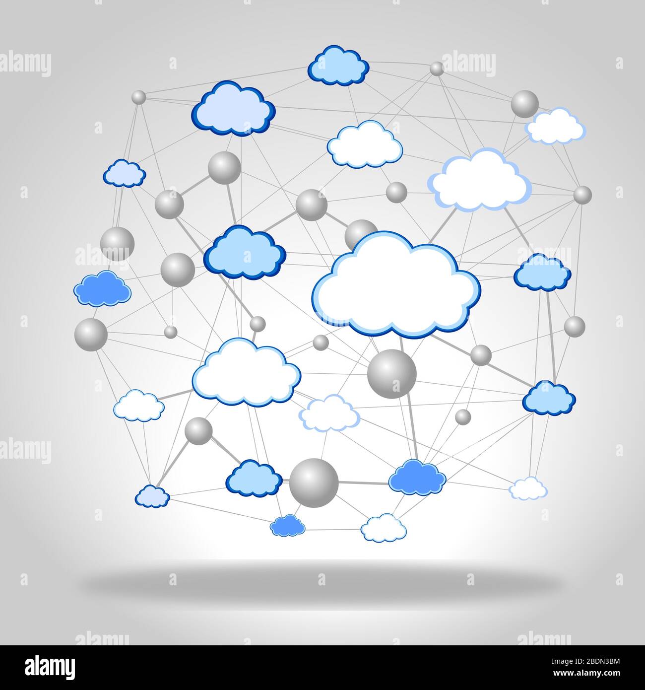 Cloud computing concept - illustration Stock Photo - Alamy