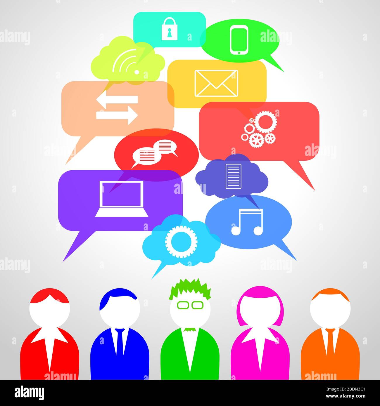 Social networking/ Internet concept - illustration Stock Photo - Alamy