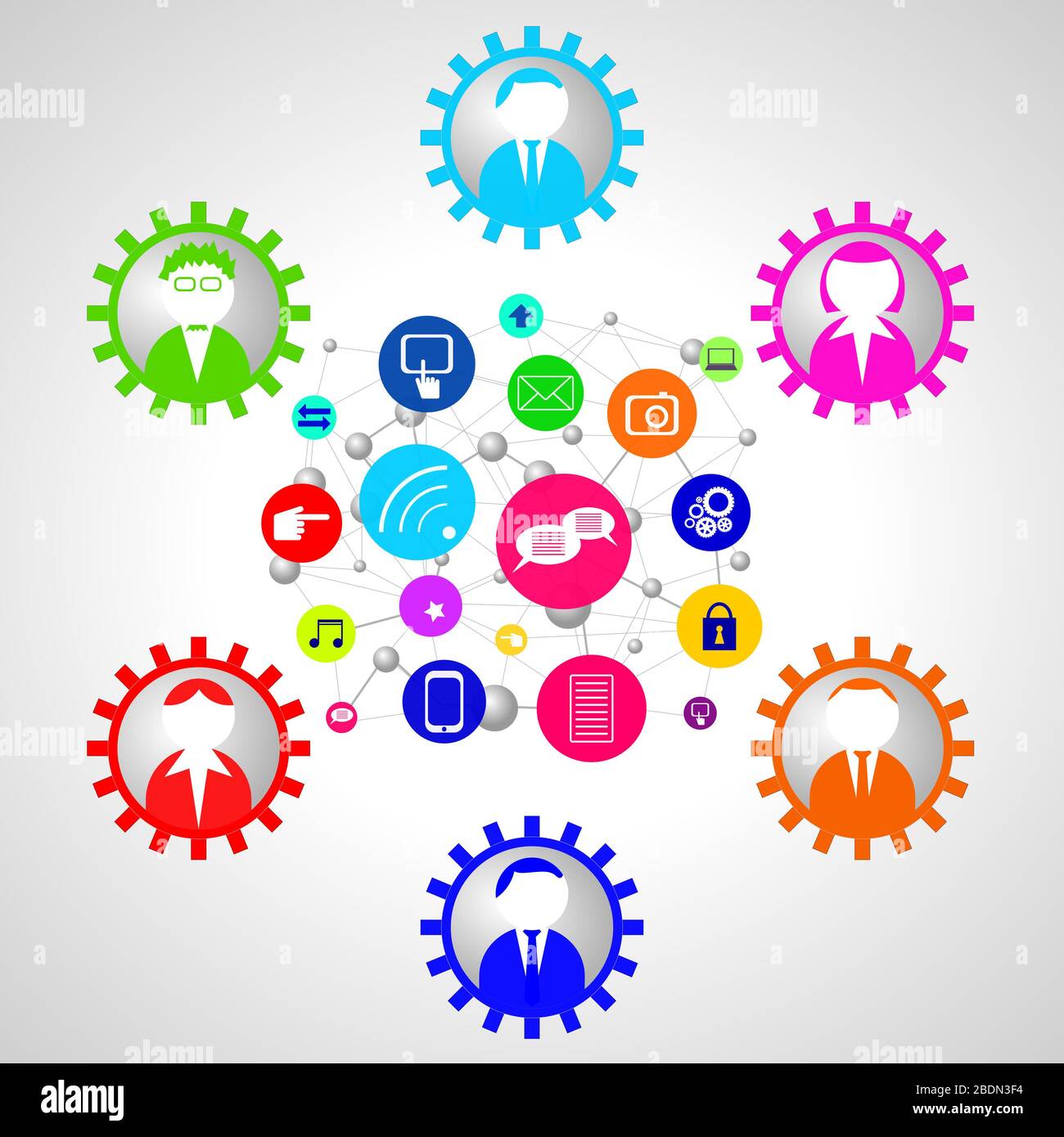 Social networking/ Internet concept - illustration Stock Photo - Alamy
