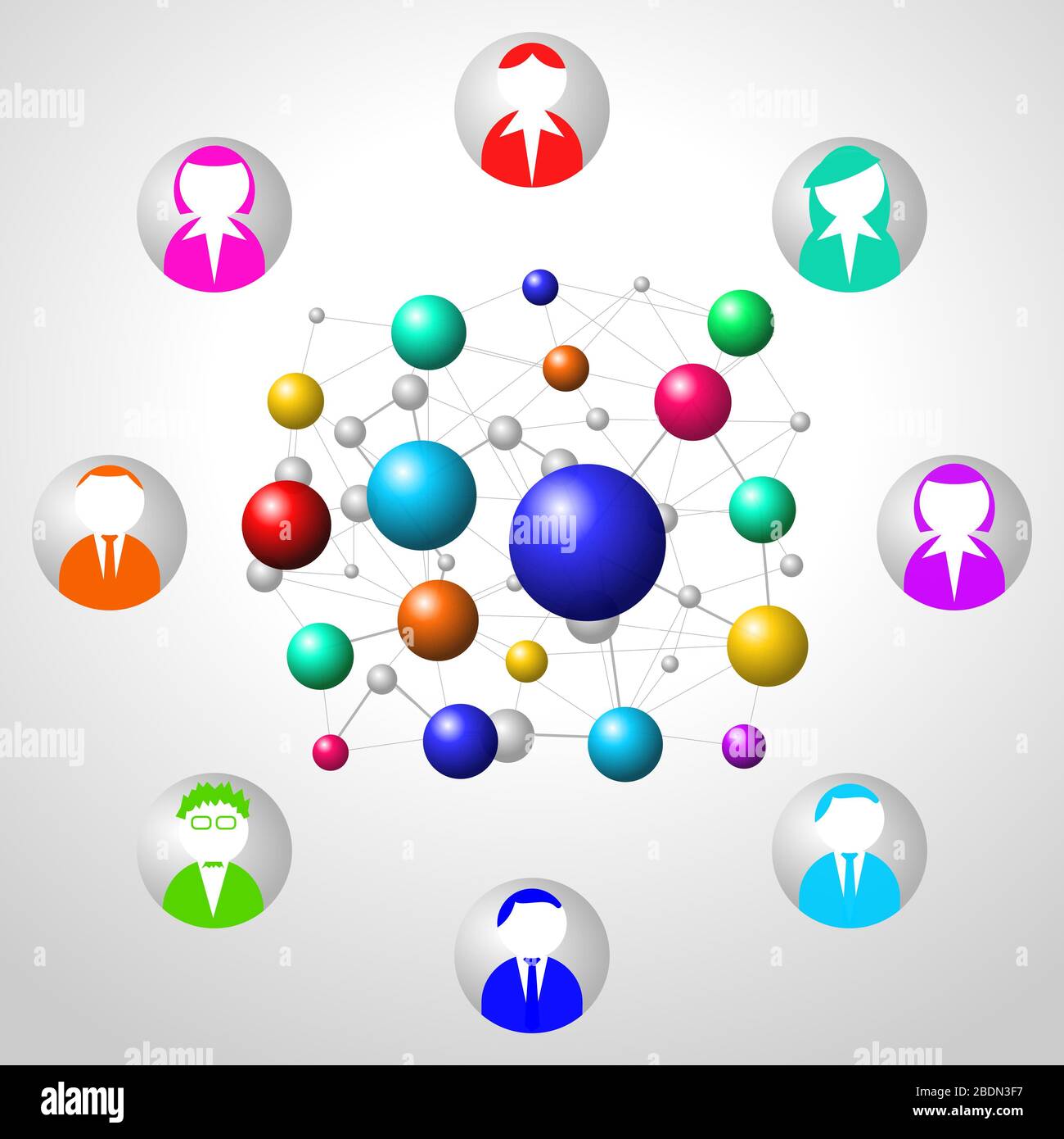 Teamwork/ workgroup concept - illustration Stock Photo - Alamy