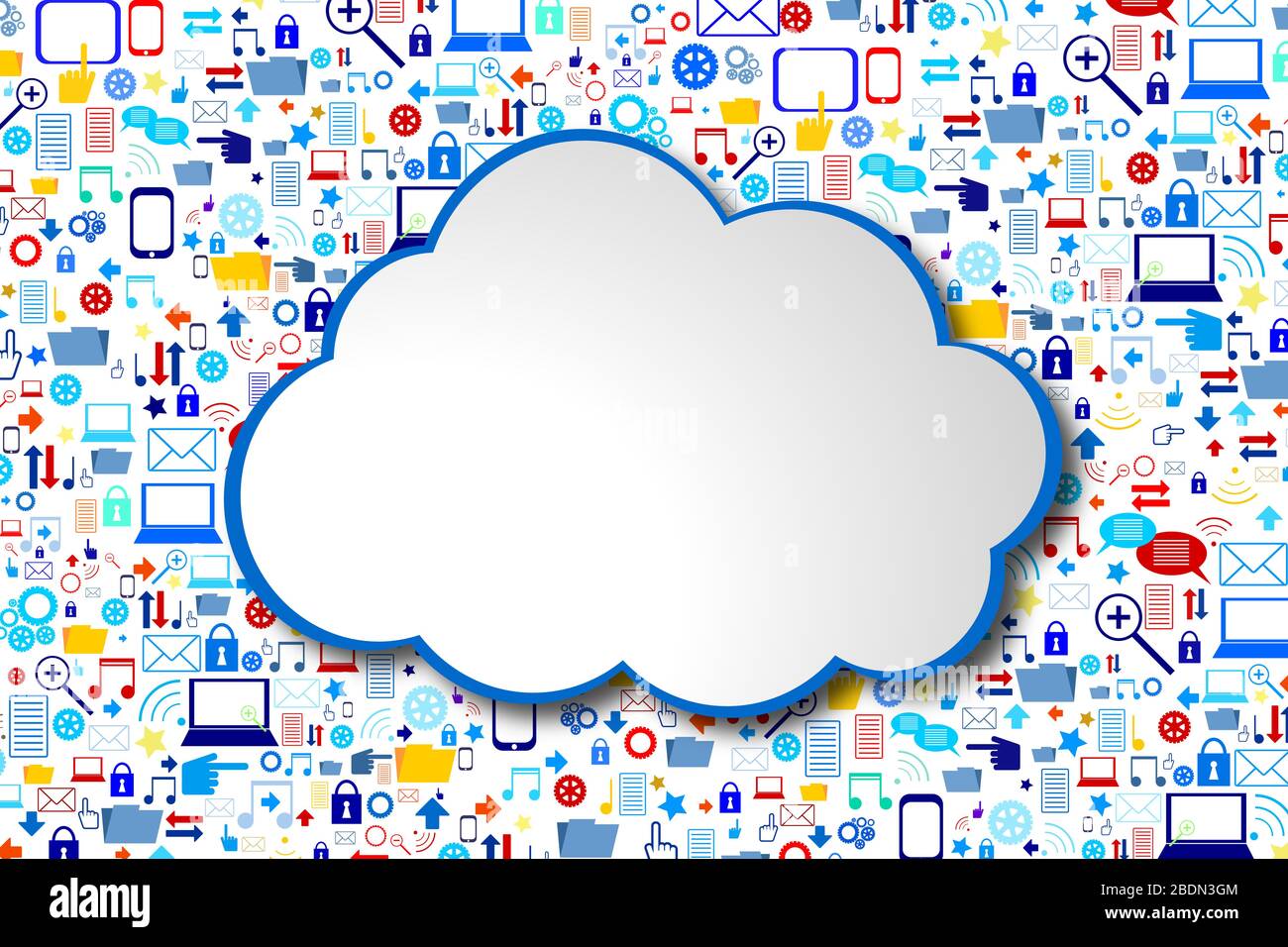 Cloud computing concept - illustration Stock Photo - Alamy