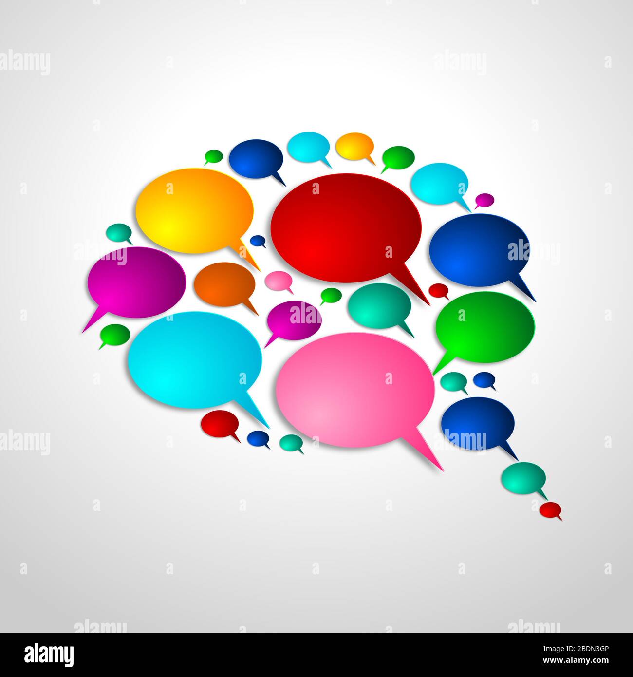 Dialog/ communication concept - illustration Stock Photo - Alamy