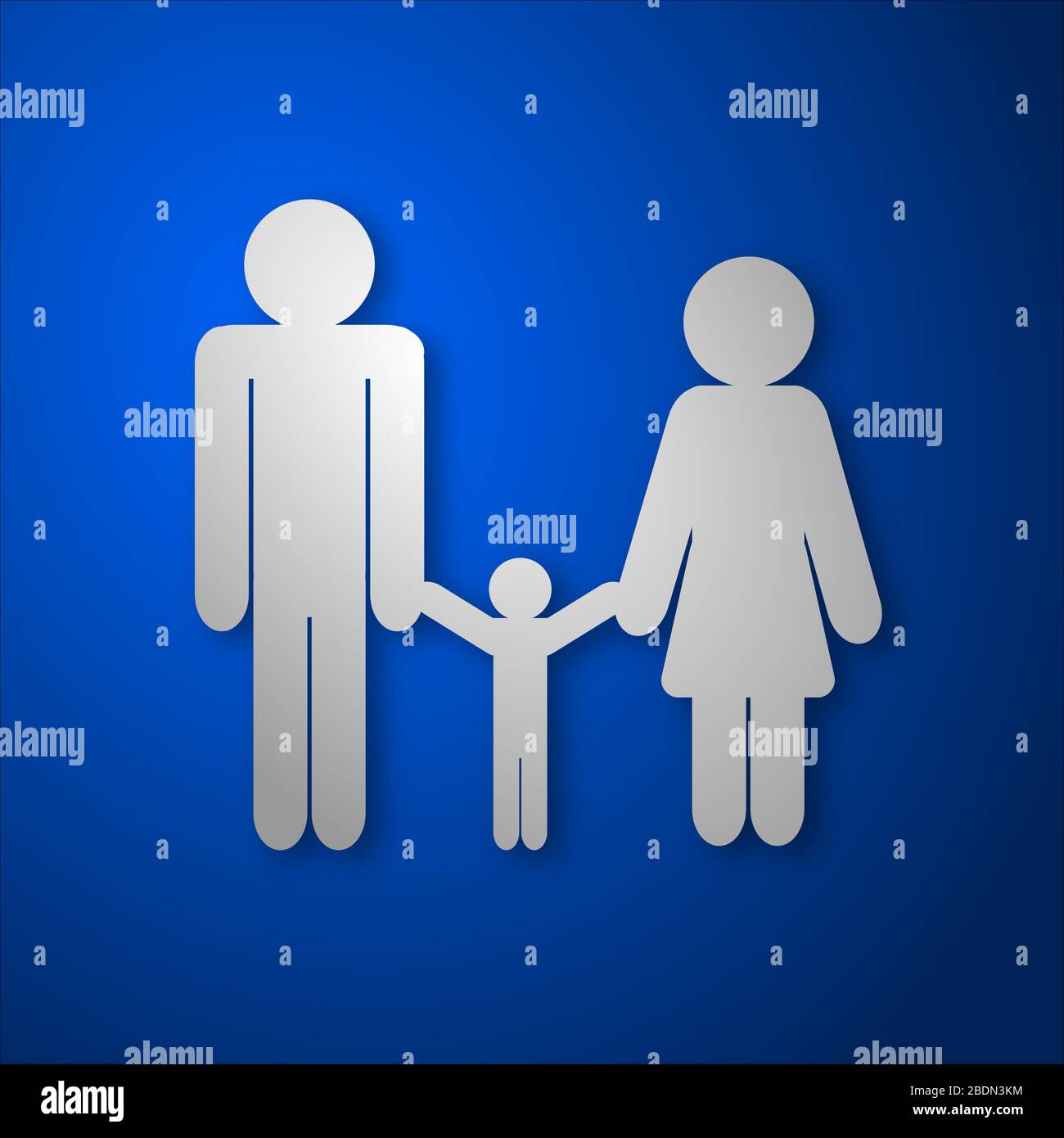 Family with child concept - illustration Stock Photo - Alamy