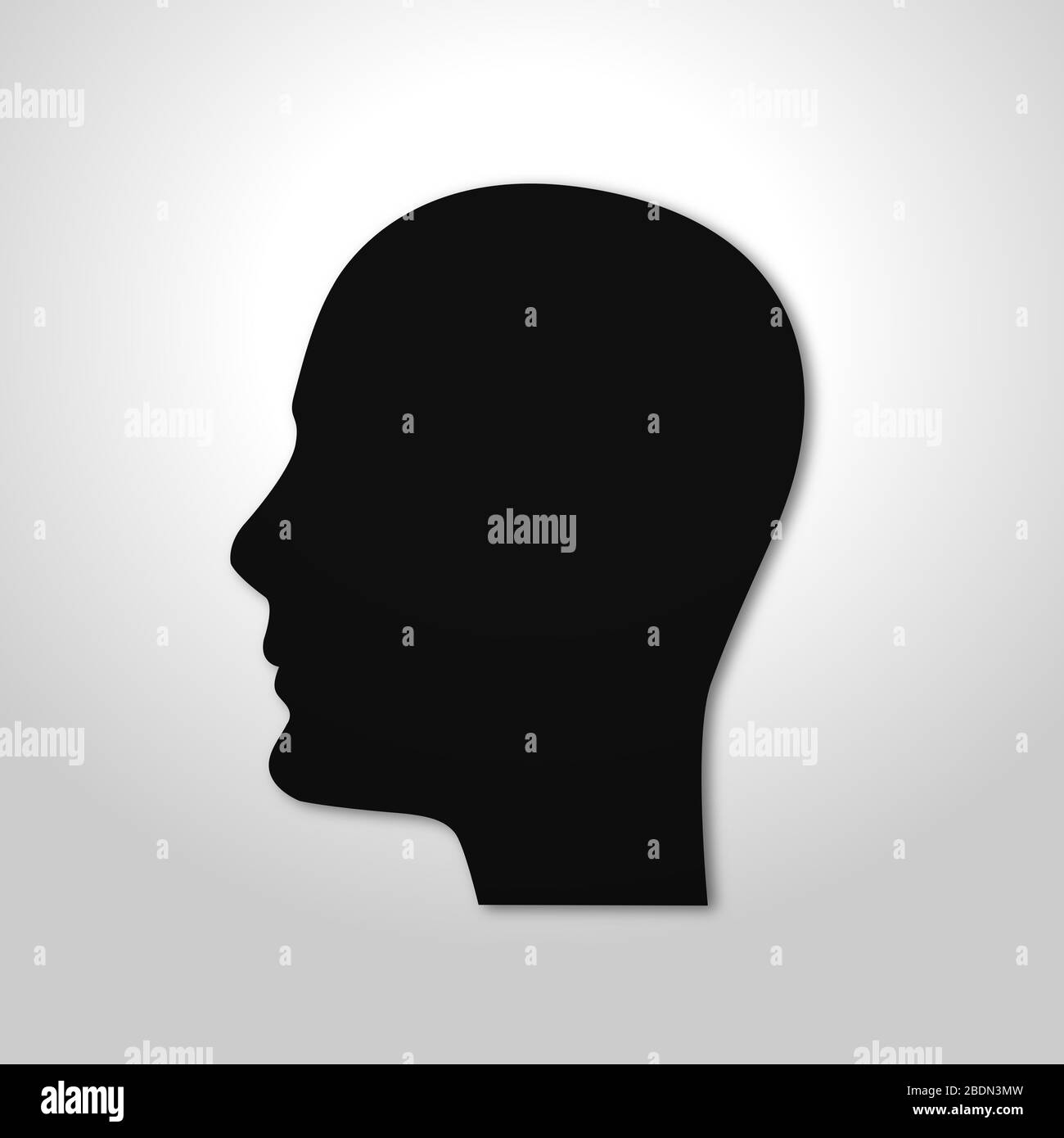 Head shape/ thinking concept - illustration Stock Photo - Alamy