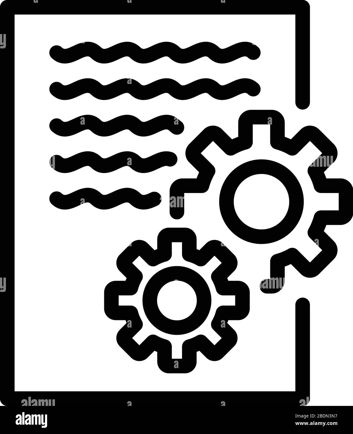 Gear system report icon, outline style Stock Vector Image & Art - Alamy