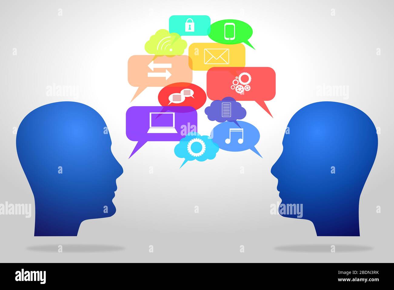 Dialog/ communication concept - illustration Stock Photo - Alamy